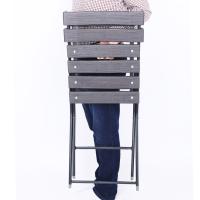 China None Logo Outdoor Garden Patio Party Banquet Events Folding Portable Wood Grain Plastic Dining Chair for sale
