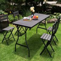 China None Logo Outdoor Garden Patio Party Banquet Events Folding Portable Wood Grain Plastic Dining Chair for sale