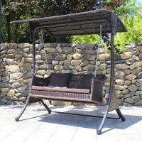 China Outdoor Furniture Metal Frame PE Rattan Hanging Swing Chair for Courtyard Garden Beach for sale
