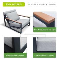 China Aluminum Frame Patio Reclining Chair and Ottoman for Outdoor Leisure Time Relaxation for sale