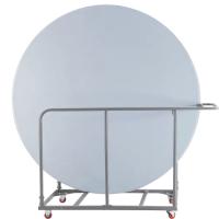 China Outdoor Camping Party Event Banquet Wedding Round Portable Metal 4 6ft Plastic Table for sale