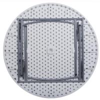 China Outdoor Camping Party Event Banquet Wedding Round Portable Metal 4 6ft Plastic Table for sale