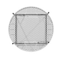 China Outdoor Camping Party Event Banquet Wedding Round Portable Metal 4 6ft Plastic Table for sale