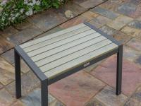 China Courtyard Garden Loveseat Sofa Set AJUNION Modern Aluminum Outdoor Sectional Lounge for sale