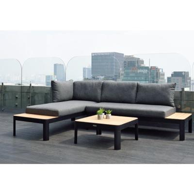 China Aluminum Modular Garden Furniture L172xW72xH43cm AJUNION Outdoor Chaise Sectional Set for sale