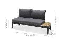 China Aluminum Modular Garden Furniture L172xW72xH43cm AJUNION Outdoor Chaise Sectional Set for sale