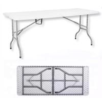 China Outdoor Plastic Metal Folding Coffee Picnic Dining Table for Garden Party Event Banquet for sale