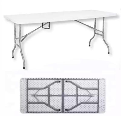 China Outdoor Plastic Metal Folding Coffee Picnic Dining Table for Garden Party Event Banquet for sale