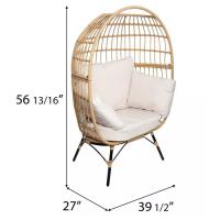 China Outdoor Furniture Nordic Patio Single Seat Waterproof Wicker Egg Chair with PE Rattan for sale