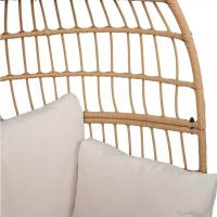China Outdoor Furniture Nordic Patio Single Seat Waterproof Wicker Egg Chair with PE Rattan for sale
