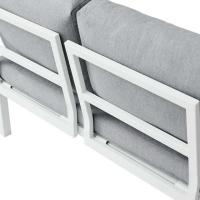 China Outdoor Furniture L Shape Sectional Sofa Plastic Teak Wood Corner Lounge Set for Deck for sale