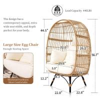 China Outdoor Iron Frame Wicker Rattan Round Bird Nest Swing Egg Chair for Courtyard Garden for sale