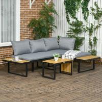 China Sofa Set AJUNION Aluminum Outdoor Corner Lounge Set for Modular Garden Furniture for sale