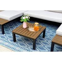 China Aluminum Modular Patio Set AJUNION U Shape Large Size Outdoor Furniture Sectional Sofa for sale