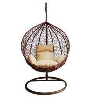 China Outdoor Balcony Garden Living Room Hanging Swing Egg Chair with PE Wicker Rattan Design for sale