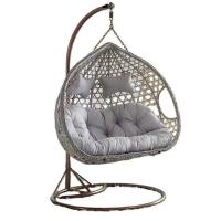 China Outdoor Balcony Courtyard Garden Patio Pe Rattan Wicker Egg Swing Chair with Stand for sale