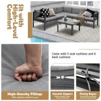 China Modern Design Garden Sofa Set AJUNION Aluminum Patio Furniture with Adjustable Back for sale