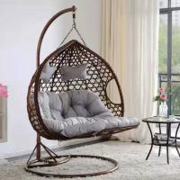 China Outdoor Balcony Courtyard Garden Patio Pe Rattan Wicker Egg Swing Chair with Stand for sale