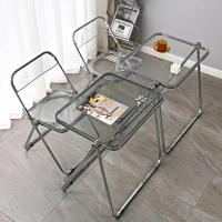 China Foldable Plastic Acrylic Metal Outdoor Garden Living Room Table and Chair Set for Park for sale