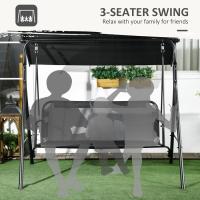 China Waterproof Canopy Outdoor Patio Swing Chair Sets for 3 People in Modern Farmhouse Style for sale