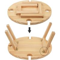 China Wooden Portable Folding Round Tray Table for Outdoor Camping Beach Travel and Picnics for sale