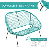 China Modern Garden Furniture Outdoor Patio Set with Steel Frame and Plastic Wicker Rope for sale