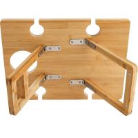 China Portable Outdoor Indoor Wooden Bamboo Folding Picnic Tray Table for Snacks and Wine for sale