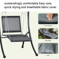 China Custom Logo Single Hanging Swing Chair for Outdoor Leisure in Beach Patio and Backyard for sale