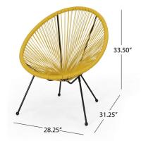 China Metal Frame Plastic Rattan Wicker Acapulco Chair for Outdoor Balcony Patio Lawn Leisure for sale