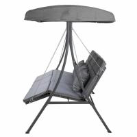 China Outdoor Patio Garden 3 Seater Hanging Reclining Lounger Swing Bench Chair with Canopy for sale
