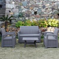 China Plastic Storage Arm Bench Seat Chair for Outdoor Patio Garden Balcony Park Beach Pool for sale