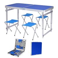 China Modern Design Folding Portable Table and Chair Set for Barbecue Beach Picnic Camping for sale