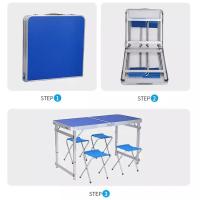 China Modern Design Folding Portable Table and Chair Set for Barbecue Beach Picnic Camping for sale