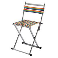 China Outdoor Fishing Camping Chair with Backrest Portable and Lightweight Metal Iron Stool for sale