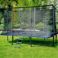 China Unisex Outdoor Garden Park Fitness Elastic Bed Rectangle Trampoline with Safety Net for sale