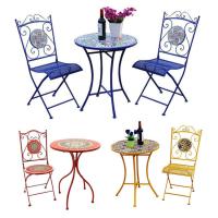 China European Outdoor Bistro Set for Balcony Small Three-Piece Table And Chair Garden for sale