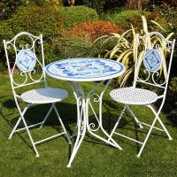 China European Outdoor Bistro Set for Balcony Small Three-Piece Table And Chair Garden for sale