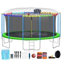 China Outdoor Park Round 10FT Fitness Jumping Trampoline with Safety Net and Custom Logo for sale