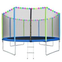 China Outdoor Park Round 10FT Fitness Jumping Trampoline with Safety Net and Custom Logo for sale