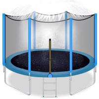 China Outdoor Park Round 10FT Fitness Jumping Trampoline with Safety Net and Custom Logo for sale