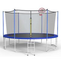 China Outdoor Park Round 10FT Fitness Jumping Trampoline with Safety Net and Custom Logo for sale
