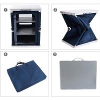 China General Outdoor Furniture Camping Foldable Cooking Table with Storage Organizer Cabinet for sale