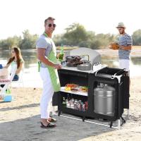 China Foldable Portable Table for Villa Party Event Banquet in Outdoor Garden Backyard Patio for sale