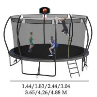 China Adult Children Kids Basketball Hoop Set Trampoline with Protective Net and Logo Option for sale