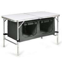 China Convenient Outdoor Garden Patio Party Event Camping Table with Storage Compartment for sale