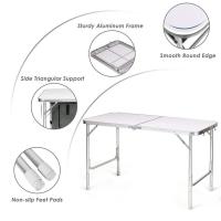 China Convenient Outdoor Garden Patio Party Event Camping Table with Storage Compartment for sale