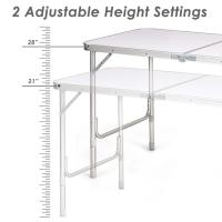 China Convenient Outdoor Garden Patio Party Event Camping Table with Storage Compartment for sale