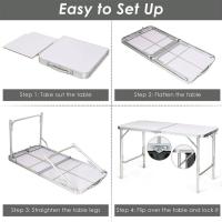 China Convenient Outdoor Garden Patio Party Event Camping Table with Storage Compartment for sale