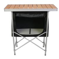 China Lightweight Bamboo Tabletop Picnic Storage Cabinet for Outdoor Garden Patio Party Event for sale