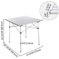 China Embroidery or Printing Logo Lightweight Aluminum Roll Up Table for Beach Picnic Camping for sale